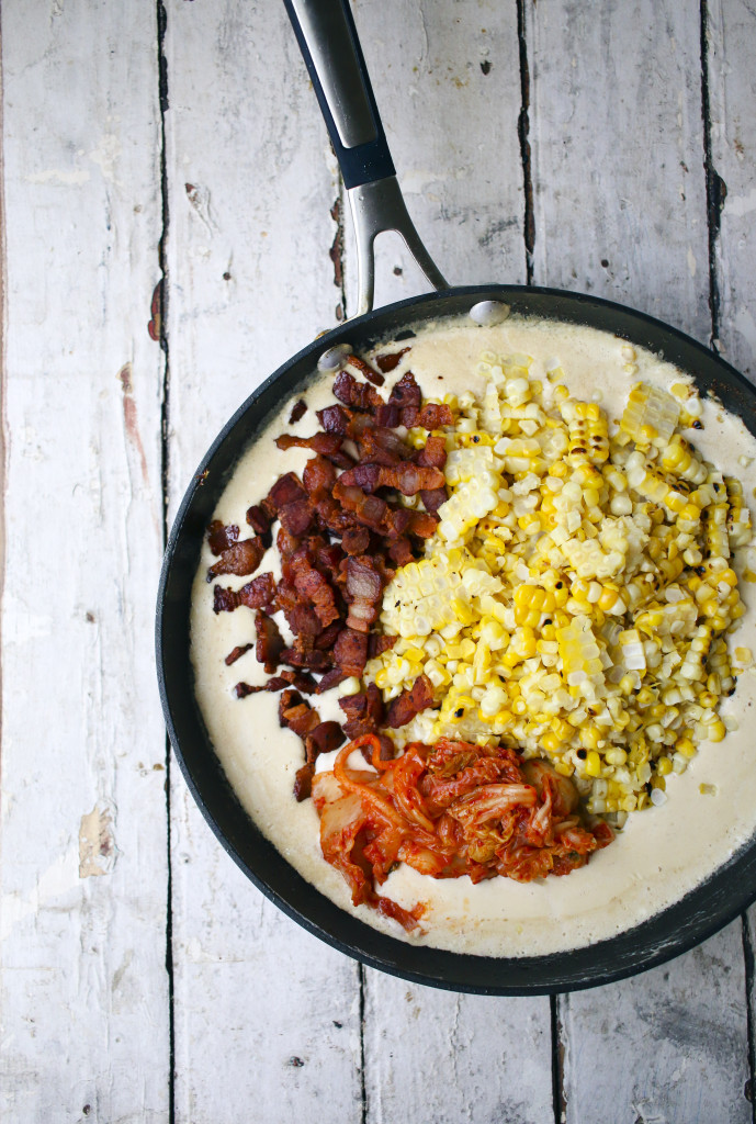 Kimchi Bacon Creamed Corn - I Will Not Eat Oysters