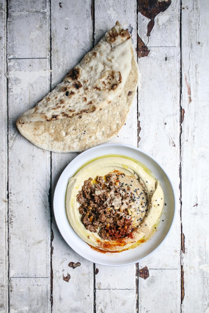 Baharat Spiced Beef Hummus - I Will Not Eat Oysters