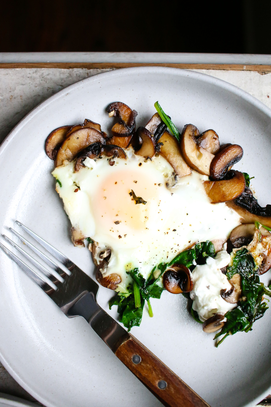 Mushroom & Spinach Breakfast Skillet - I Will Not Eat Oysters