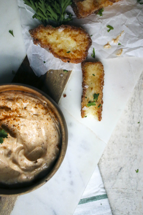 Cheesy Grit Fries with Old Bay Mayo - I Will Not Eat Oysters