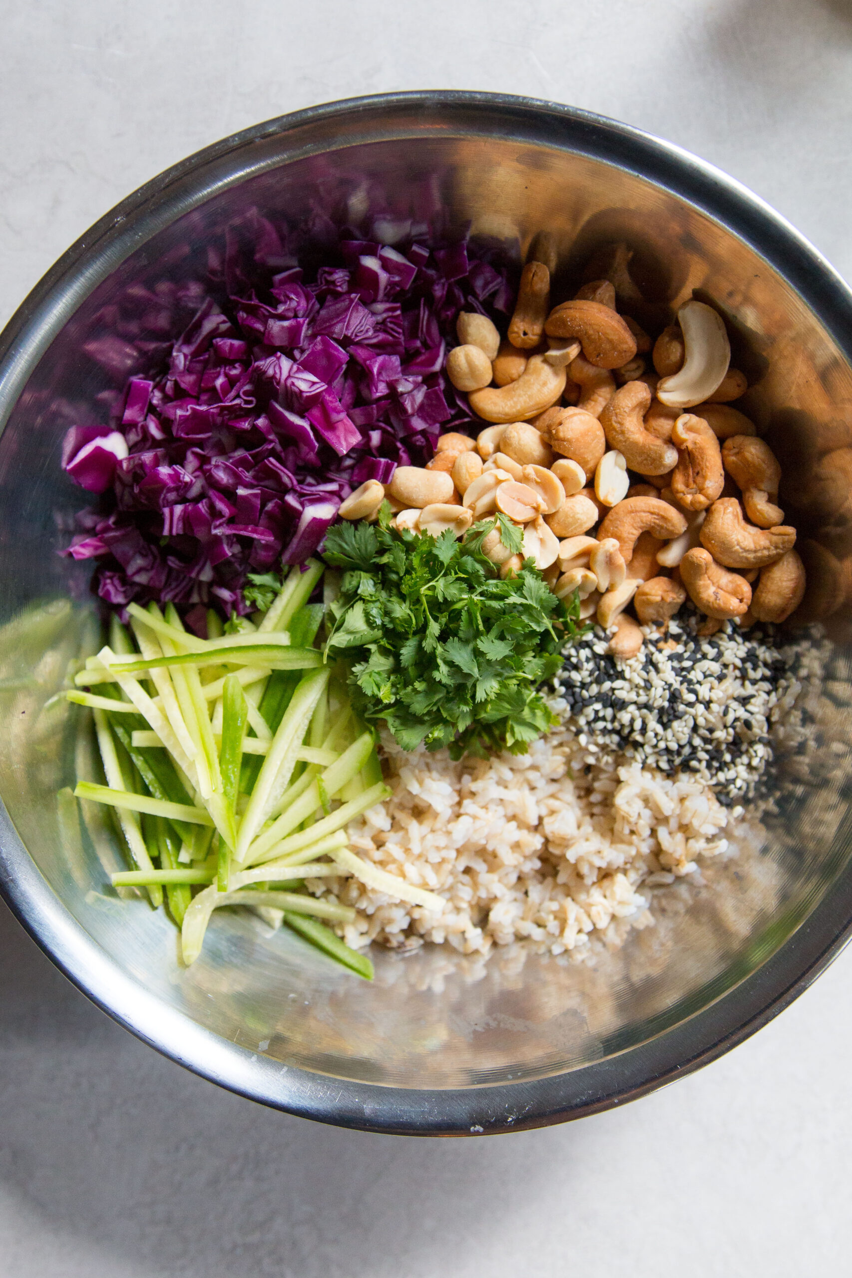 Brown Rice Salad with tahini soy dressing - I Will Not Eat Oysters