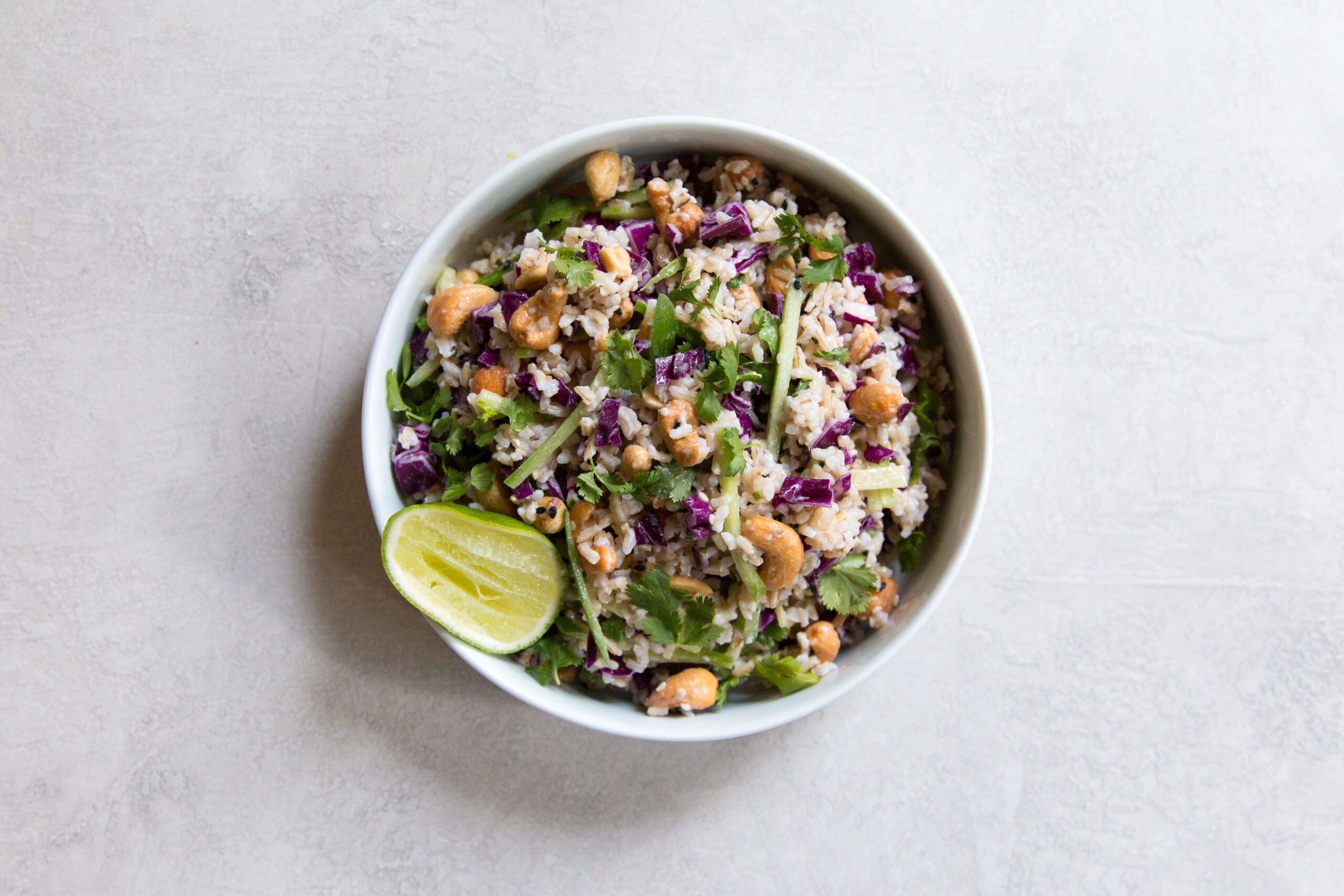 Brown Rice Salad with tahini soy dressing - I Will Not Eat Oysters